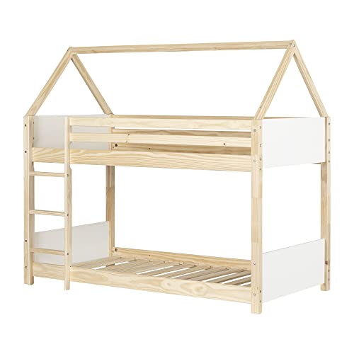 South Shore Sweedi, Twin Bunk Bed, Natural Wood