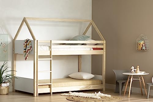 South Shore Sweedi, Twin Bunk Bed, Natural Wood