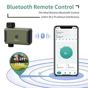 Bluetooth Sprinkler Timer, Diivoo Smart Water Timer for Garden Hose, Up to 20 Separate Watering Schedules, Rain Delay and Manual Watering