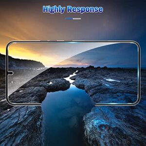 UniqueMe [2+3 pack] Compatible with Samsung Galaxy S22 Plus/S22+Plus 5G Screen Protector Tempered Glass and Camera Lens Protector with Installation Frame, [9H Hardness] [ Support Fingerprint Unclock]