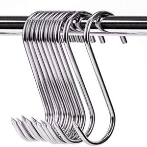 jeoyswe Meat Hook (4inch 4mm) Smoker Hooks Stainless Steel 304, Meat Hooks Processing for Sausage, Beef ,Bacon, Poultry, Deer, Moose