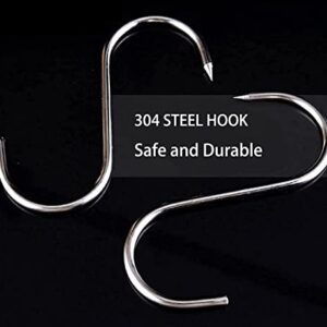 jeoyswe Meat Hook (4inch 4mm) Smoker Hooks Stainless Steel 304, Meat Hooks Processing for Sausage, Beef ,Bacon, Poultry, Deer, Moose