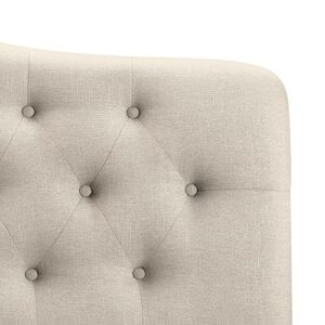 Rosevera Givanna Adjustable Heigh Headboard with Linen Upholstery and Button Tufting for Bedroom, Queen, Beige