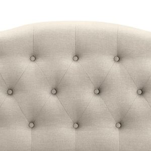 Rosevera Givanna Adjustable Heigh Headboard with Linen Upholstery and Button Tufting for Bedroom, Queen, Beige