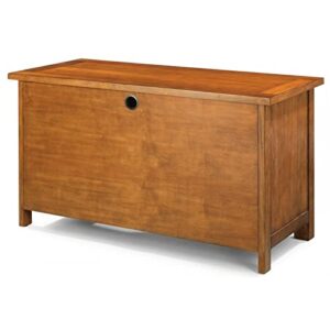 Pemberly Row Contemporary Aged Maple Double Pedestal Executive Desk with Drawers for Office