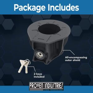 Proven Industries Model PL-5 Fifth-Wheel Kingpin Lock, Heavy-Duty Coupler Lock, Made in The USA