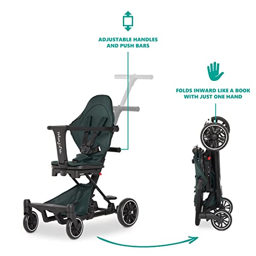 Dream On Me Drift Rider Baby Stroller in Emerald Green, Lightweight Stroller with Compact Fold, Sturdy Design, 360 Degree Angle Rotation Travel Stroller