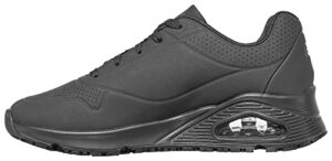 skechers women's uno sr 108021w food service shoe, black, 8 wide