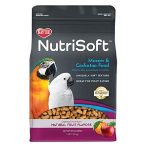 kaytee nutri soft pet macaw & cockatoo bird food, 3 pound