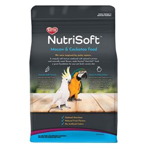 Kaytee Nutri Soft Pet Macaw & Cockatoo Bird Food, 3 Pound