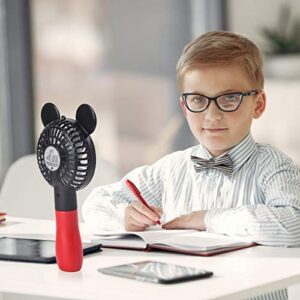 Crethinkaty Hand Held Fan,Cartoon fan Portable Hand held USB Rechargeable Fans with 3 Adjustment Speeds,Battery Operated Electric Powered Mini Fan, Desk Desktop Fans for Home Office Travel