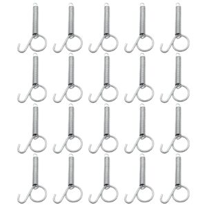 liucogxi 20 pcs rabbit cages door metal finger spring latch dog cage door spring hooks for rabbit dog birds bunny rodents guinea pig hamster parrot cage door