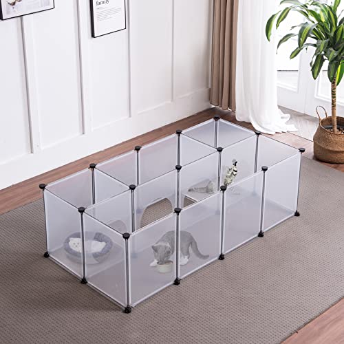 BRIAN & DANY Portable Pet Playpen, Small Animals Playpen Indoor for Puppy, Rabbit,Guinea Pig - 18 Panels, 58" x 29.5" x 18.5"