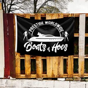 Lethburn Prestige Worldwide Boats Hoes Flag for Man Cave Bedroom, Living Room, College Dorm, Home Decor 3x5 Ft.