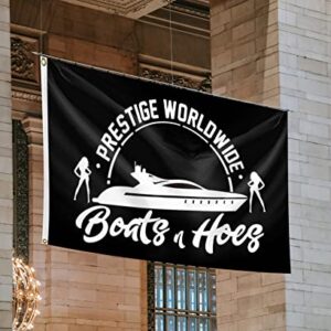 Lethburn Prestige Worldwide Boats Hoes Flag for Man Cave Bedroom, Living Room, College Dorm, Home Decor 3x5 Ft.