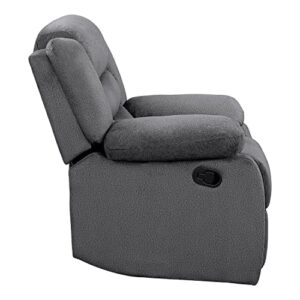 Lexicon Farren Fabric Manual Double Reclining Sofa, Gray