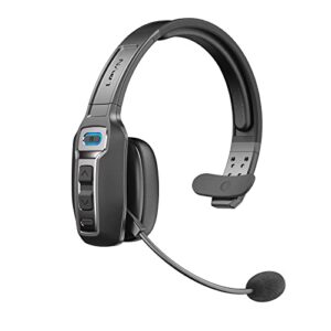 levn bluetooth headset with microphone, trucker bluetooth headset with ai noise cancelling & mute button, wireless on-ear headphones 60 hrs working time, for trucker home office remote work zoom