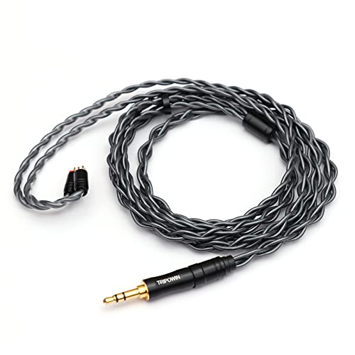 Linsoul Tripowin Noire 4 Core 24AWG OCC Upgraded HiFi Audio Cable with Detachable 3-in-1 2.5mm/3.5mm/4.4mm Plug for Audiophile Musician (0.78mm 2Pin)