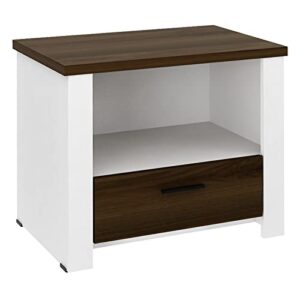 giantex nightstand, end table with glide sliding drawer & open cabinet, modern sofa side table for bedroom easy assembly