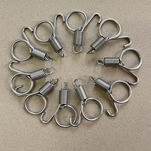 Cotsdan 20Pcs Spring Door Latch for Cages Metal Finger Spring Hooks 2 Sizes Multi-Functional Wire Cage Spring Latch Security for Fixing Pet Cage Door Dog Cat Hamsters Bunny Bird Parrot Cages Hook