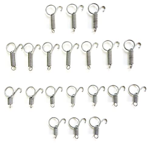 Cotsdan 20Pcs Spring Door Latch for Cages Metal Finger Spring Hooks 2 Sizes Multi-Functional Wire Cage Spring Latch Security for Fixing Pet Cage Door Dog Cat Hamsters Bunny Bird Parrot Cages Hook