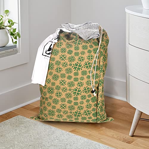 LFH Home Heavy Duty Extra Large Printed Canvas Laundry Bag Dirty Clothes Bag Organizer With Shoulder Strap, Durable Bag Pack For Home College Dorm Restaurents Students Camp Travel - 28x36 Inch