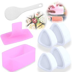 spam musubi maker press mold 6 sets, bento accessories non-stick onigiri mold, make restaurant quality hawaiian musubi at home