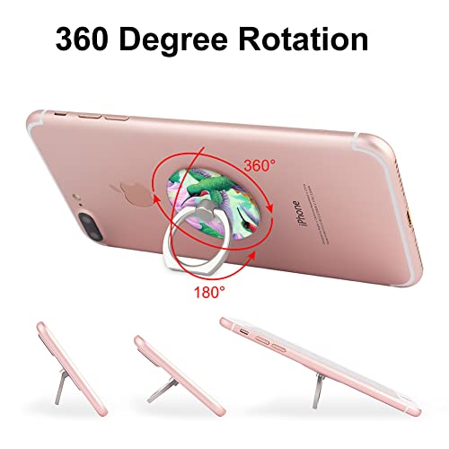 BF2JK Three Pack Cell Phone Ring Holder - Finger Ring & Stand for Smartphones,Tablets,Pads and Most Cases (Except Silicone/Leather) - Hummingbird Preety Flowers Pink Rose