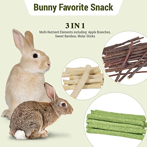 Bunny Tunnel, Collapsible 3 Way Cat Tube Rabbit Hideout Extra Large Tunnel Tubes with Chew Toys Kitty Small Animal Activity Toys for Dwarf Rabbits Bunny Guinea Pig Ferret Kitty