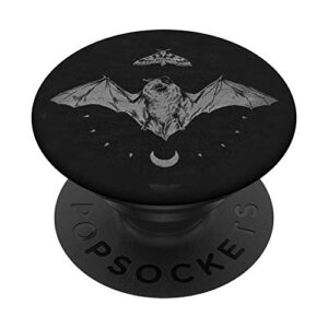 moon bat gothic dark dwellers goth hawk moth occult pagan popsockets swappable popgrip