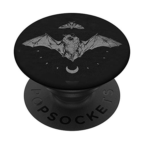 Moon Bat Gothic Dark Dwellers Goth Hawk Moth Occult Pagan PopSockets Swappable PopGrip