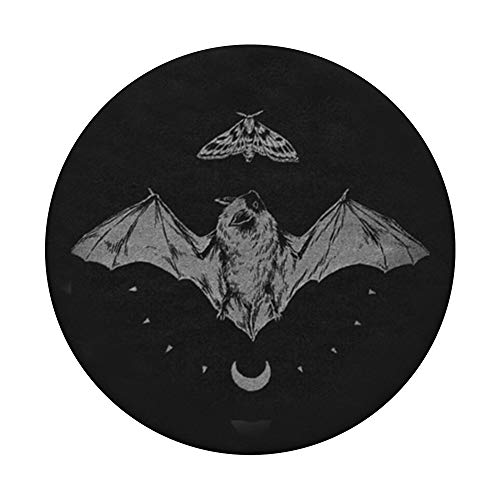 Moon Bat Gothic Dark Dwellers Goth Hawk Moth Occult Pagan PopSockets Swappable PopGrip