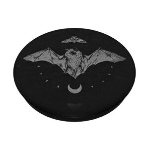 Moon Bat Gothic Dark Dwellers Goth Hawk Moth Occult Pagan PopSockets Swappable PopGrip