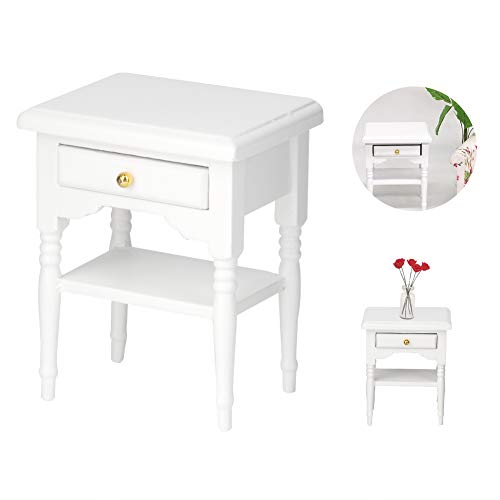 Jeanoko Wooden Table Model, Night Stand Cabinet Model Fashionable Appearance for Dollhouse Decoration