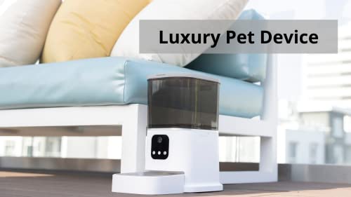 Pawpook Premium Automatic Dog/Cat Feeder 6L WiFi Smart Feeder / 1080p Camera for Cats & Dogs/Food Dispenser/iOS Android Compatible / 2.4GHz Wi-Fi Enabled/Scheduled Feeding/Video Recording