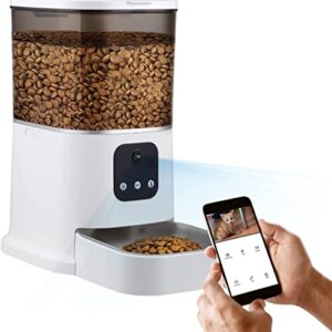 Pawpook Premium Automatic Dog/Cat Feeder 6L WiFi Smart Feeder / 1080p Camera for Cats & Dogs/Food Dispenser/iOS Android Compatible / 2.4GHz Wi-Fi Enabled/Scheduled Feeding/Video Recording