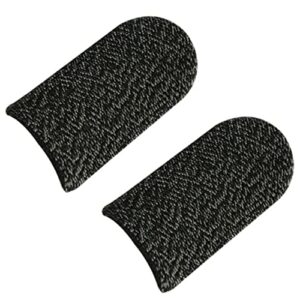 Dingspeciall Store Mobile Phone Gaming Sweat Proof Finger Cover 2PCS Fingertip Gloves Game Black+white