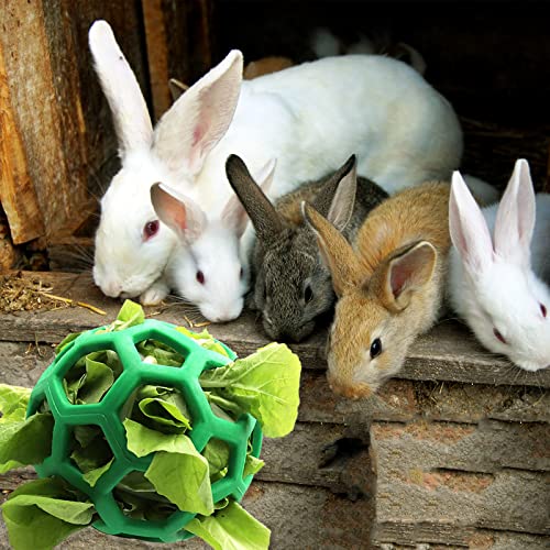 Tirifer Guinea Pig Hay Feeder Ball, Rabbit Hanging Feeding Grass Ball Treat Ball Toy, Fruit Vegetable Feeder Holder Foraging Toy for Bunny Chinchilla Small Animals Pet