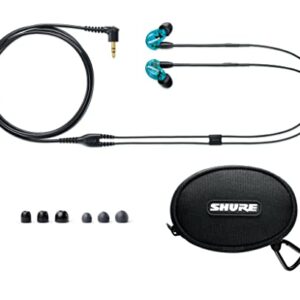 Shure SE425-CL Professional Sound Isolating Earphones - Clear & SE215 PRO Wired Earbuds - Professional Sound Isolating Earphones, Clear Sound & Deep Bass, Blue (SE215SPE)