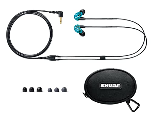 Shure SE425-CL Professional Sound Isolating Earphones - Clear & SE215 PRO Wired Earbuds - Professional Sound Isolating Earphones, Clear Sound & Deep Bass, Blue (SE215SPE)