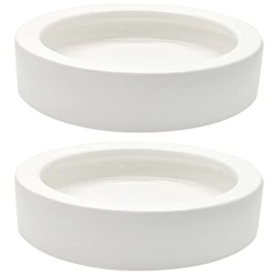 2 pcs reptile food bowl ceramic water feeder bowls anti- escape mini reptile feeder for lizard, gecko etc, round