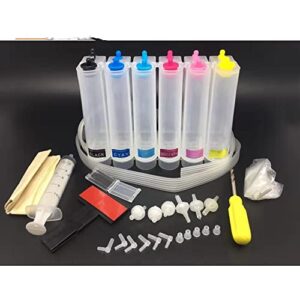 guiyiin universal 6 color ciss continuous ink system kit with accessaries