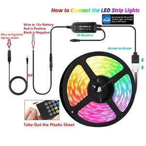 Vbakor RV Awning Lights Kit, 20FT RGB Dimmable Waterproof 12V Camper Awning Strip Lights with APP/Remote Control, Sound Music Sync, RV Exterior Lighting for Party Motorhome Travel Trailer