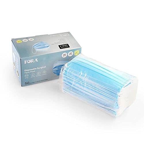 FORA Disposable 4-Layer Surgical Mask, Box of 50 Pcs, Perfect for Surgical and Daily Use