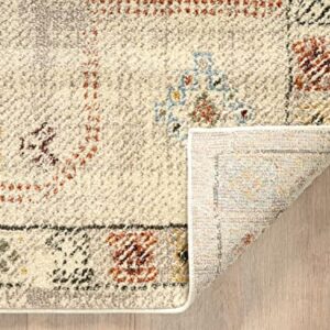 Abani Sedona SED160A Southwestern Beige Mutlicolor Tribal Print Area Rug Beige 5'3" x 7'6"