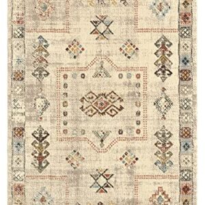 Abani Sedona SED160A Southwestern Beige Mutlicolor Tribal Print Area Rug Beige 5'3" x 7'6"