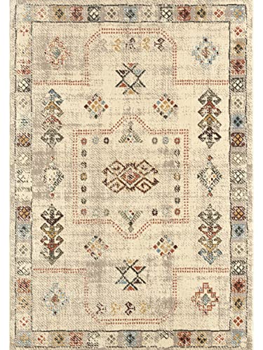 Abani Sedona SED160A Southwestern Beige Mutlicolor Tribal Print Area Rug Beige 5'3" x 7'6"