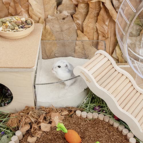 Niteangel Training Litter Potty Sand - Hamster Sand Bath for Syrian Dwarf Hamsters Gerbils Mice Lemming Degus or Other Small-Sized Pets ((1.4 L X 2 - Blue Label)