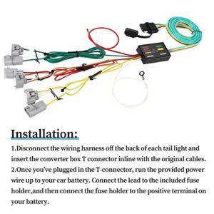 Oyviny Custom 4 Way Flat Trailer Wiring Harness 56349 for Toyota Tacoma 2016-2023, Tacoma Trailer Wire Harness