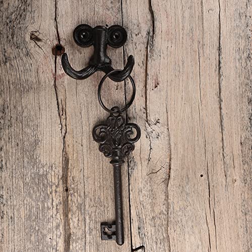 BRASSTAR Cast Iron Keys on Ring European Retro Rustic Key Home Shop Wall Decor Party Photography Prop TQGJPT182